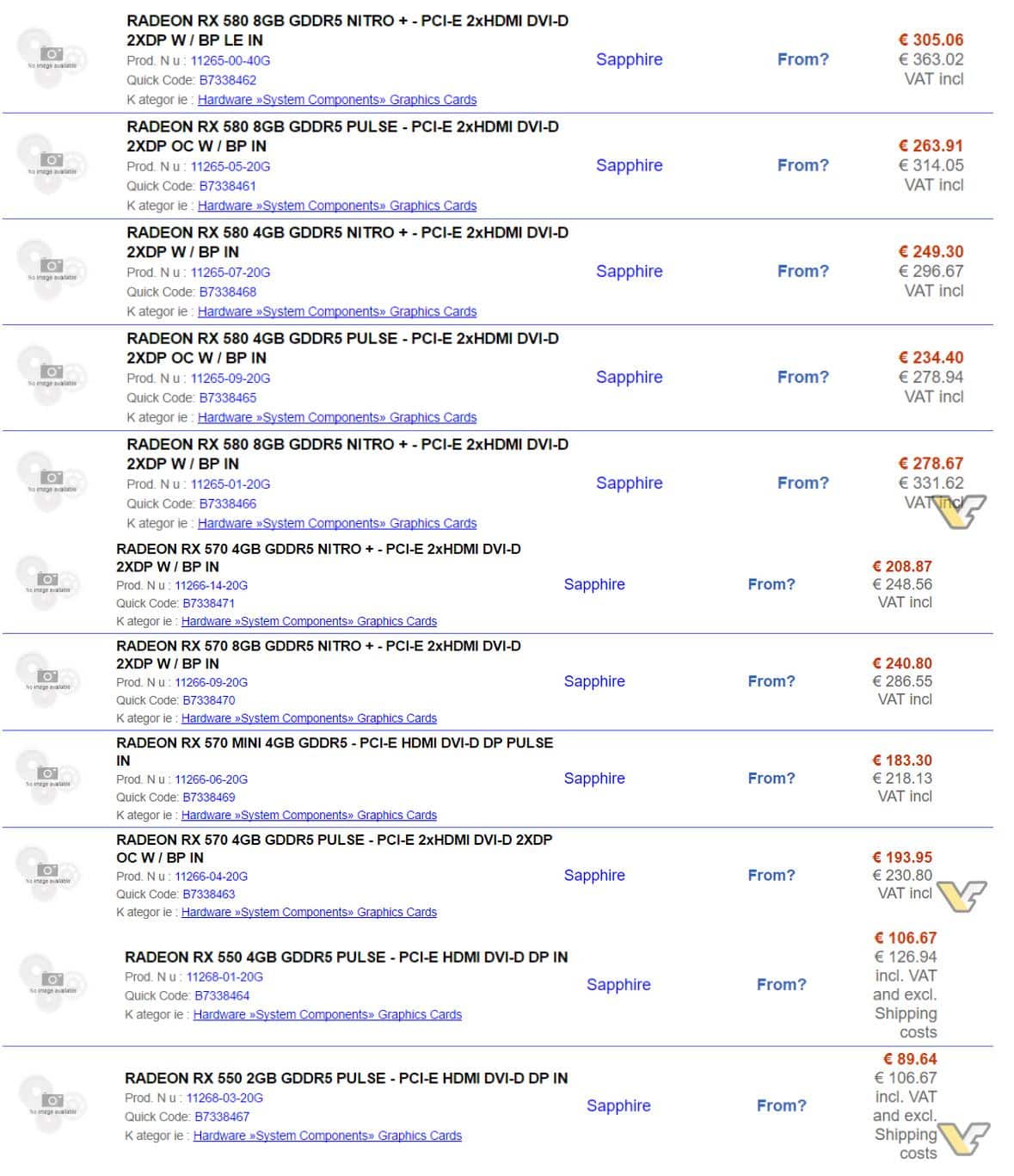 Multiple Radeon RX 500 Series Cards Get Listed | ThinkComputers.org