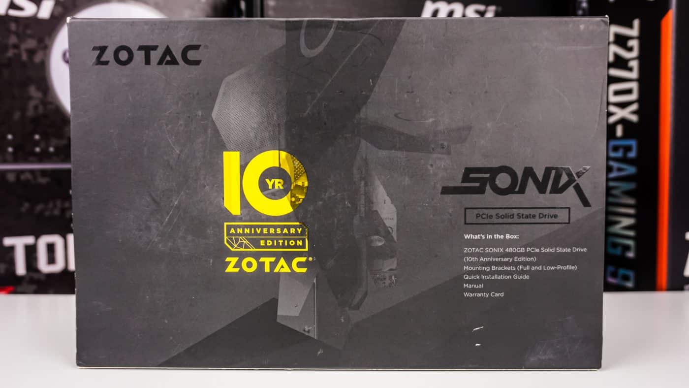 Zotac 10 Year Anniversary Sonix 480GB PCIe Solid State Drive Review ...