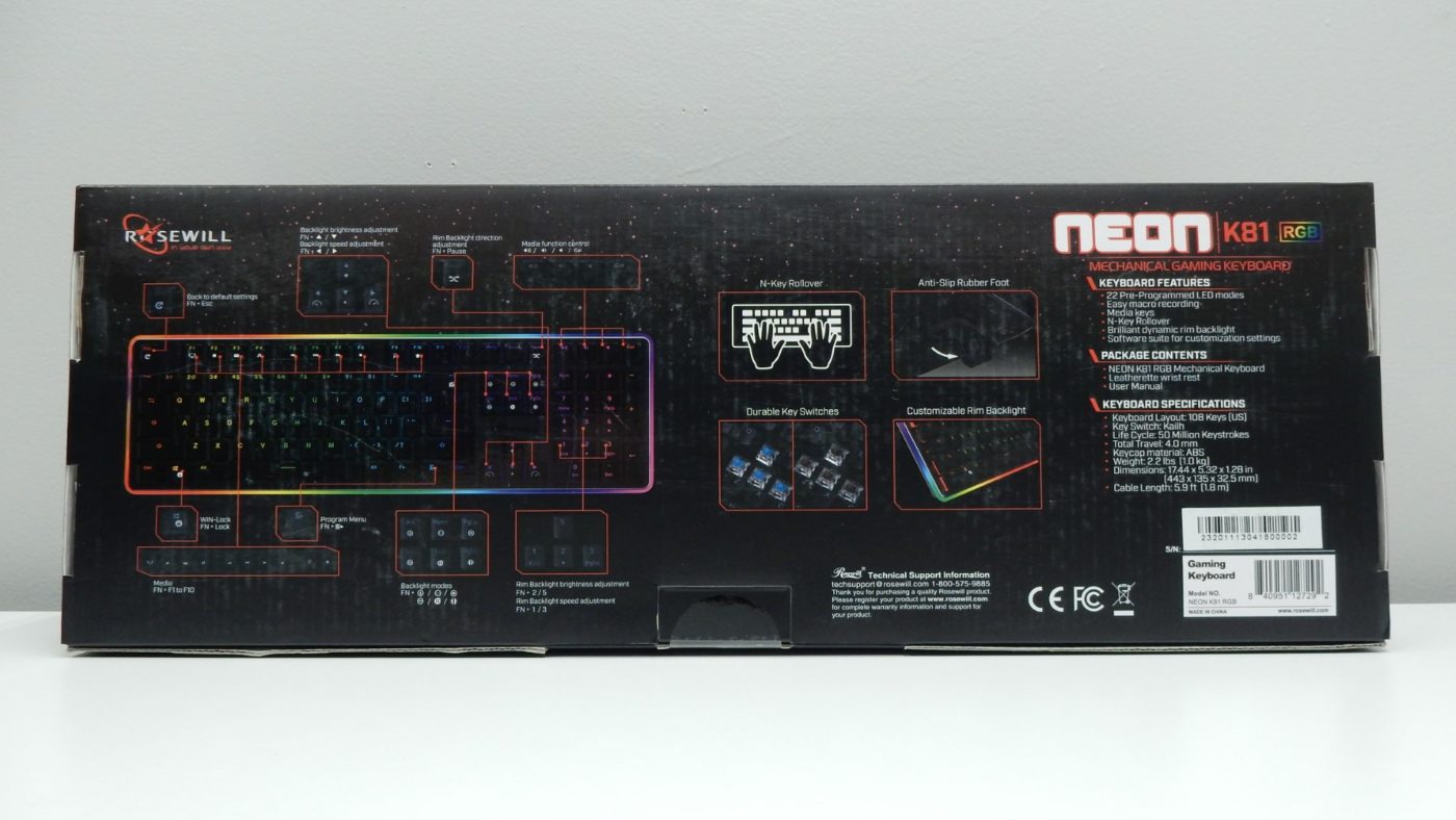 Rosewill NEON K81 RGB Gaming Keyboard Review | ThinkComputers.org