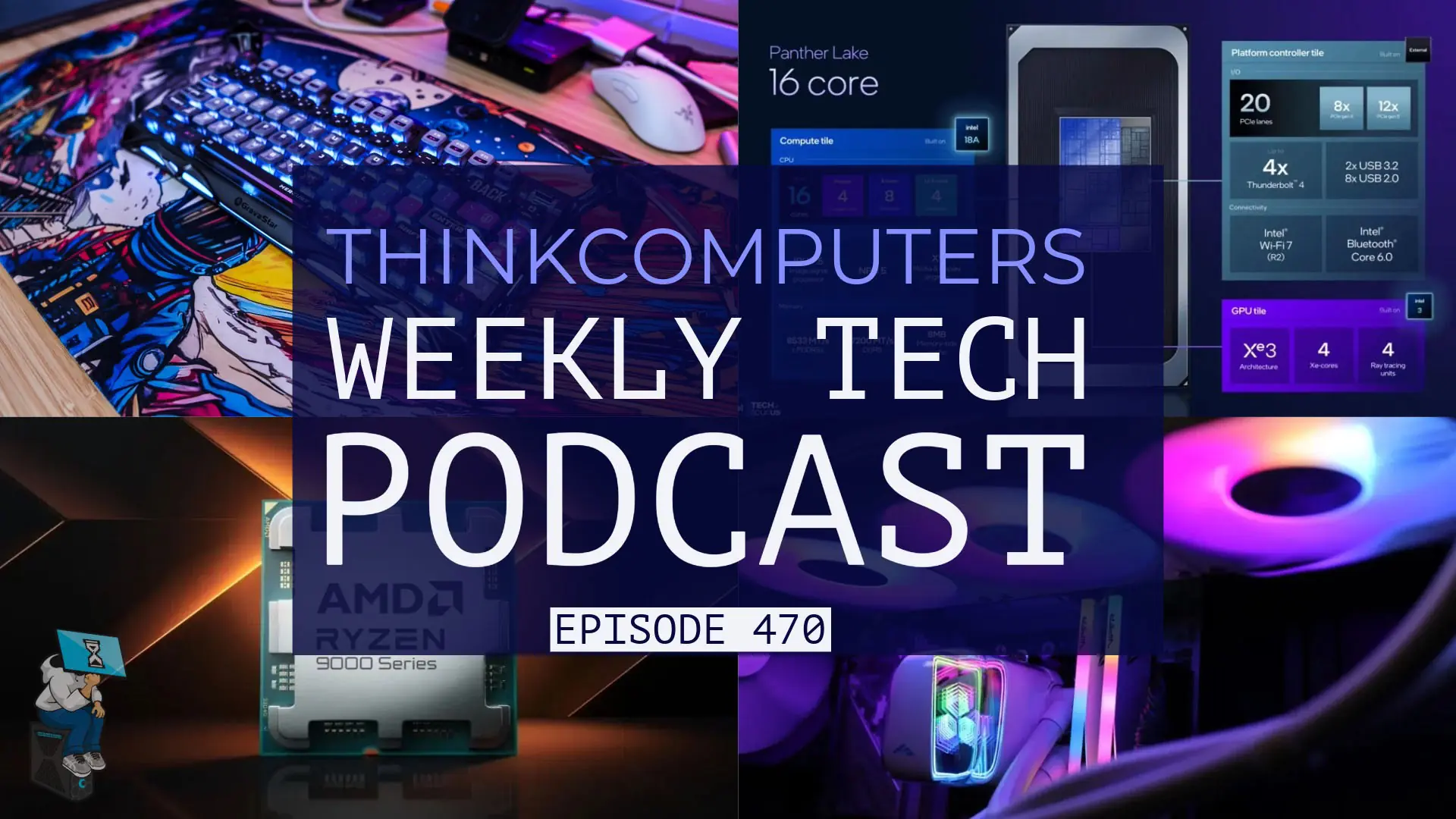ThinkComputers Podcast #470 - Futuristic Keyboard, Ryzen 7 9700X3D, New ...